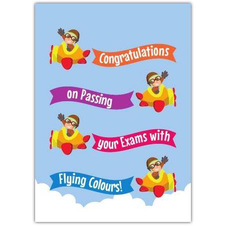 Exams Congratulations Plane Greeting Card | Greeting Card | greetings ...