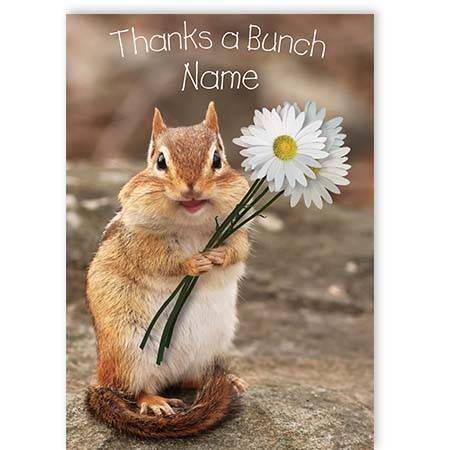 Thanks A Bunch Chipmunk Card | Greeting Card | greetings.ie | 2000-00036