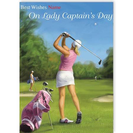 Golf Best Wishes On Lady Captain's Day Card | Greeting Card | greetings ...