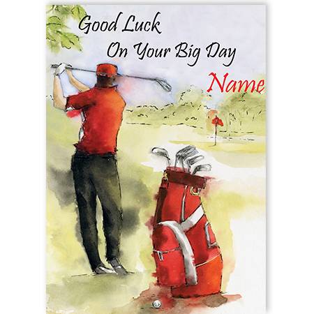 Golf Good Luck On Your Big Day Card | Greeting Card | greetings.ie ...