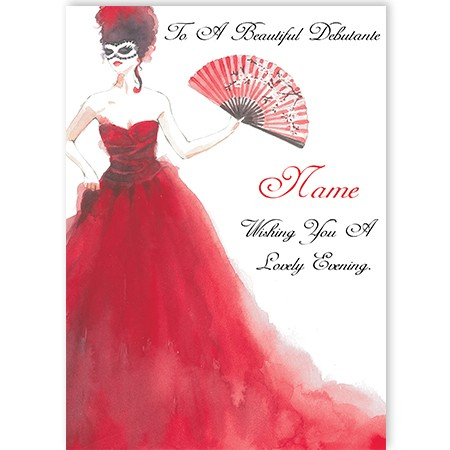 To A Beautiful Debutante Wishing You A Lovely Evening Card | Greeting ...