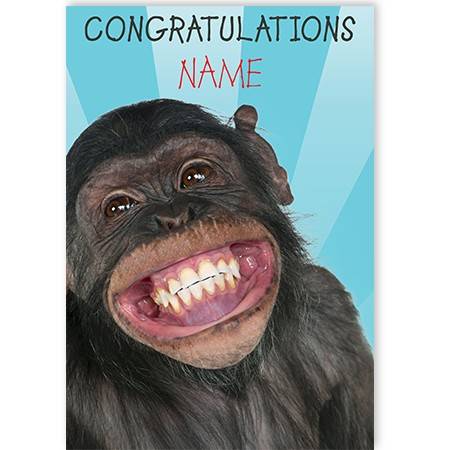 Monkey Congratulations Card | Greeting Card | greetings.ie | 2000-01438